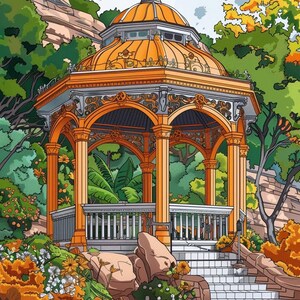 Gazebo Coloring Book 20 Gazebo Coloring Pages Instant Download ...