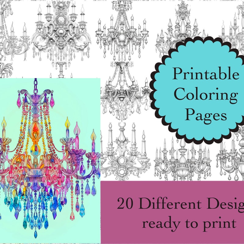 Chandelier Printable - Etsy