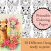 Llama Coloring Book 25 Llama Coloring Pages Instant Download Llamas ...