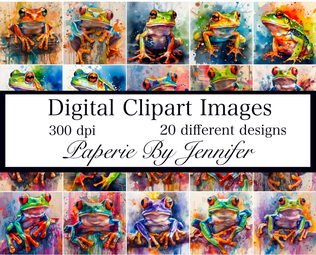 Tree Frogs Clipart 20 Designs Frog Images Instant Download Printable ...