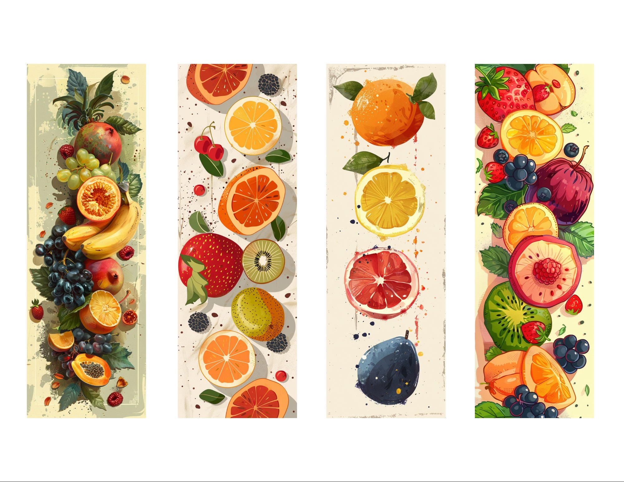 Fruit Bookmarks Printables 40 Designs Fruit Bookmark Images Instant ...
