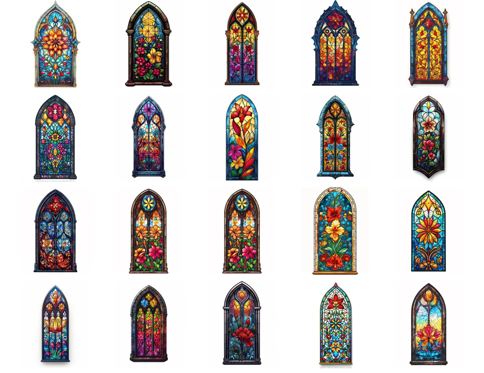 Cathedral Windows Clipart 20 Designs Stained Glass Images Window ...