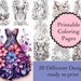 Fashion Dress Designs Coloring Book: 20 Printable Pages (digital ...