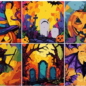 Halloween Paint by Number Coloring Book 20 Halloween Coloring Pages ...