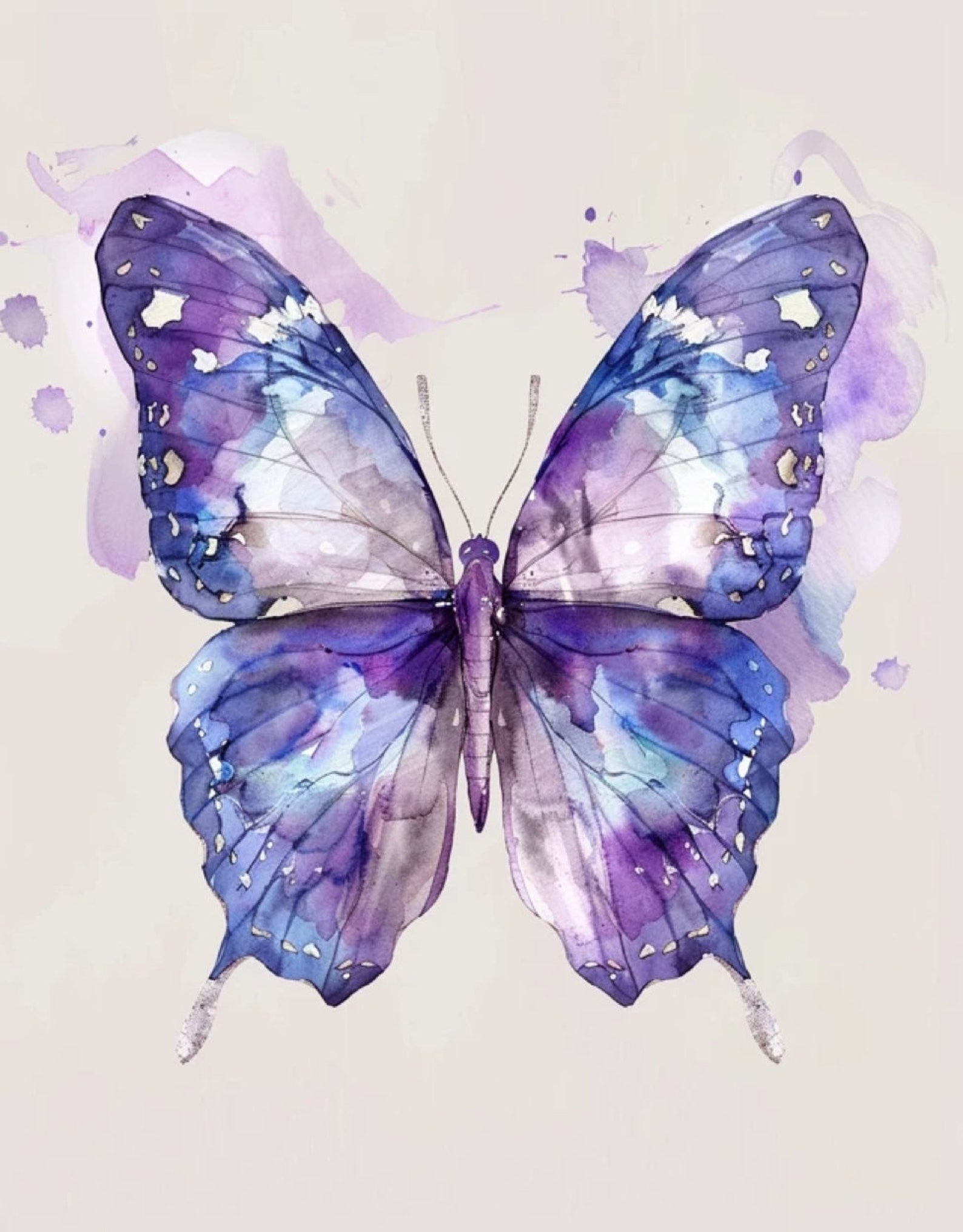 Purple Butterfly Clipart Images 20 Instant Download Butterfly Card ...