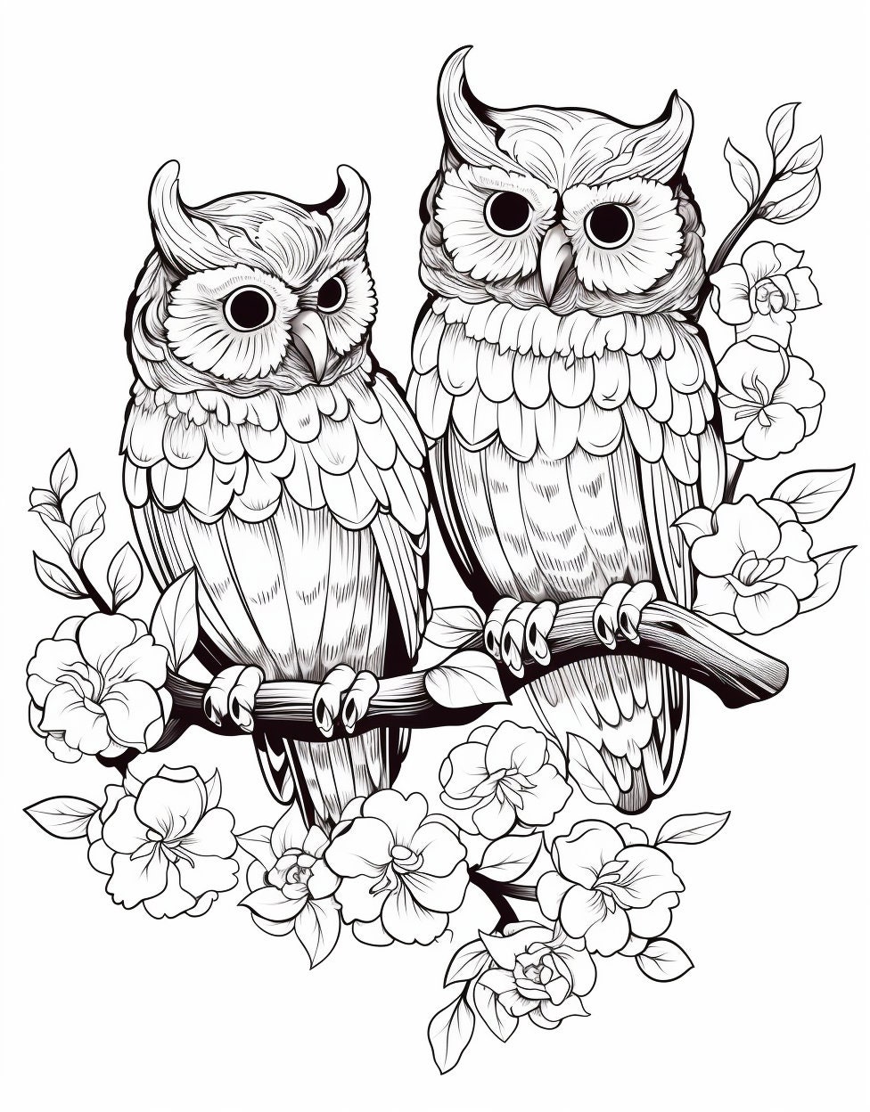 Owl Coloring Book 20 Owl Coloring Pages Instant Download Owls Printable ...