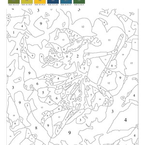 Halloween Paint by Number Coloring Book 20 Halloween Coloring Pages ...