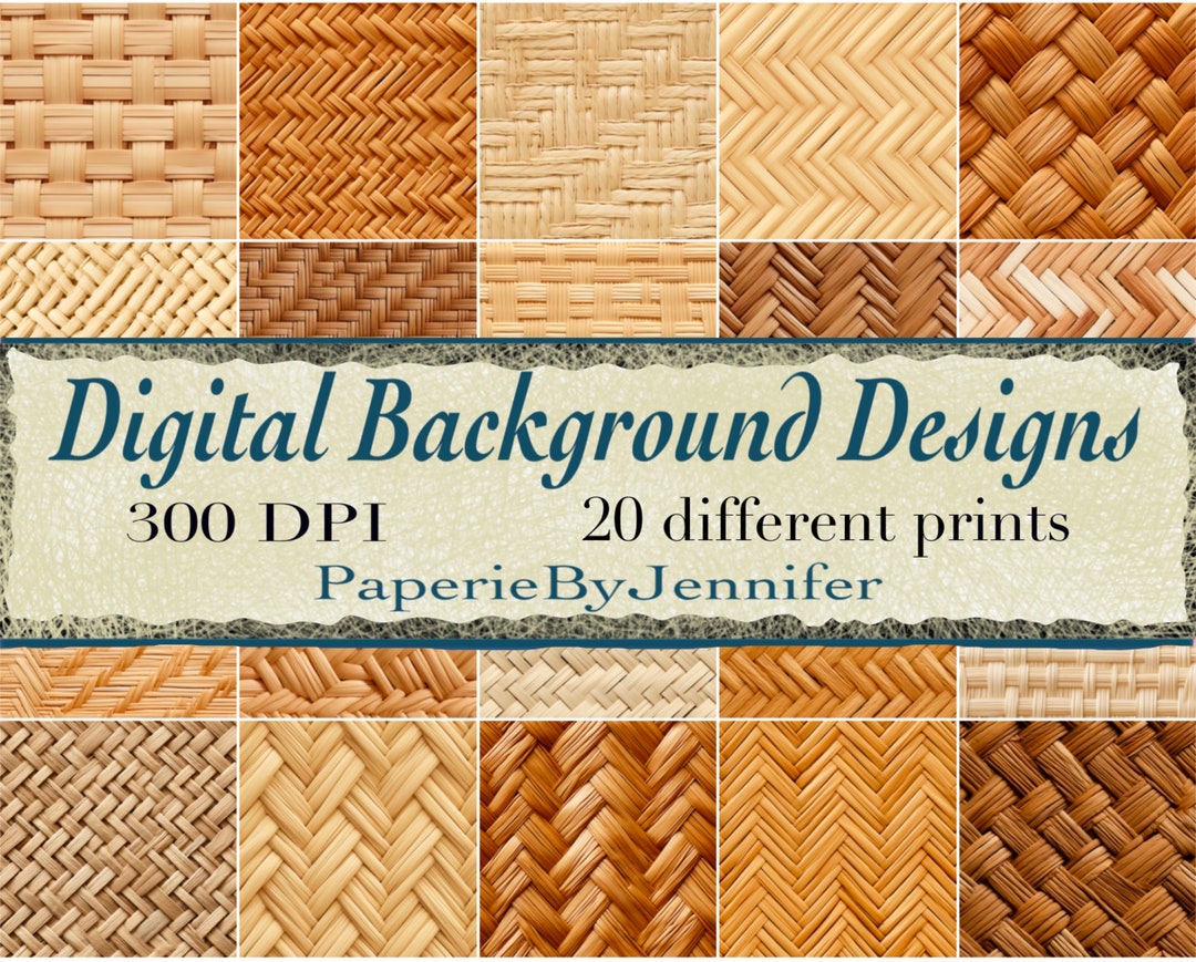 Wicker Backgrounds 20 Designs Instant Download Wicker Card Background ...