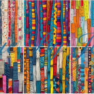 Abstract Line Art Columns Backgrounds 20 Designs Instant Download Line ...