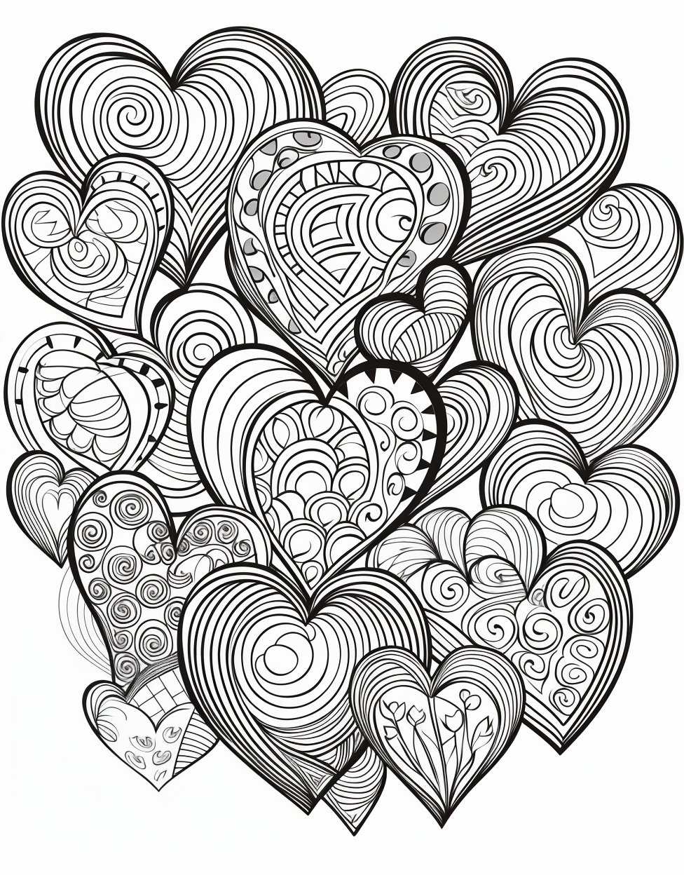 Zen Heart Coloring Book 20 Zen Heart Coloring Pages Instant Download ...