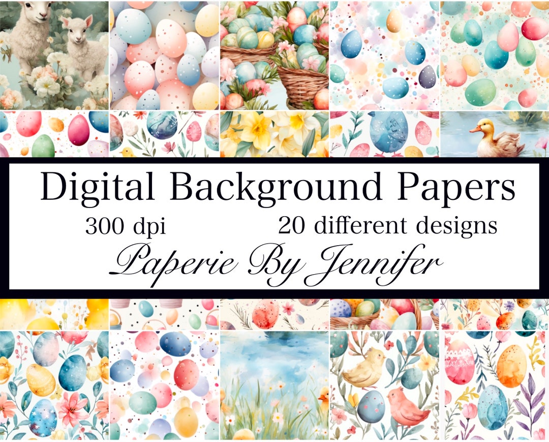 Easter Designs Instant Download 20 Easter Card Background Easter Egg ...