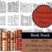 Book Stack Coloring Book: 20 Reading Books Printable Pages (digital ...