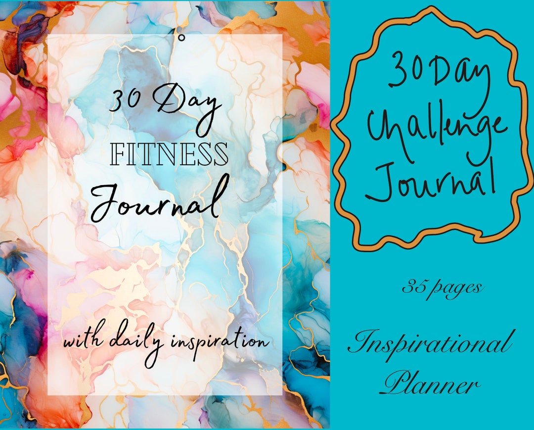 30 Day Fitness Challenge Planner Tracker Instant Download Printable ...