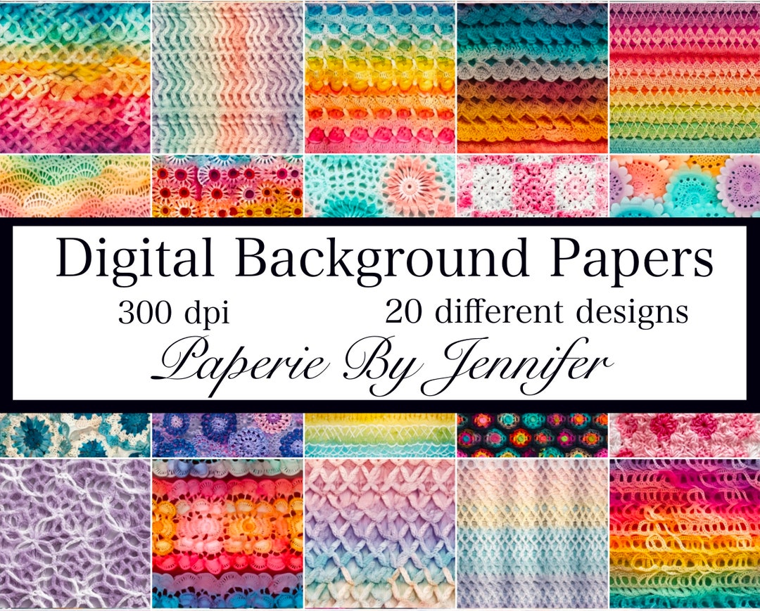 Crochet Images 20 Crochet Instant Download Printable Papers Crochet ...