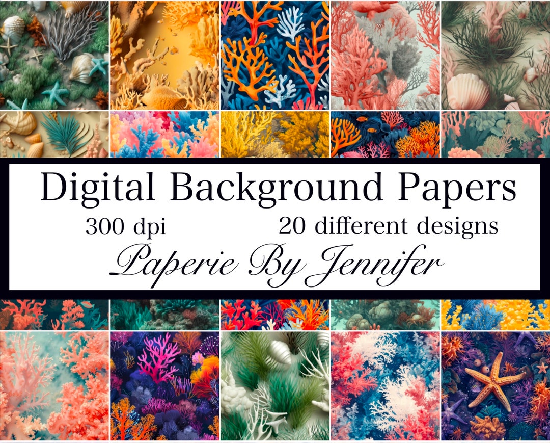 Sea Coral Images 20 Coral Backgrounds Instant Download Ocean Coral ...