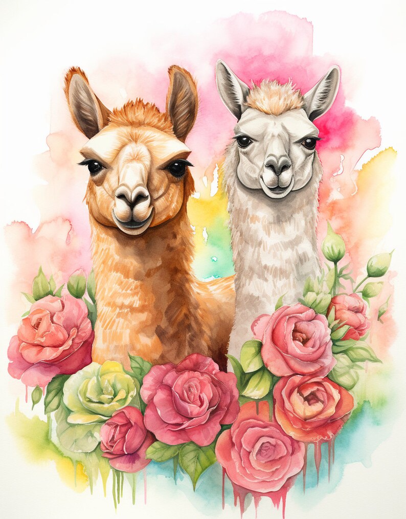 Llama Coloring Book 25 Llama Coloring Pages Instant Download Llamas ...