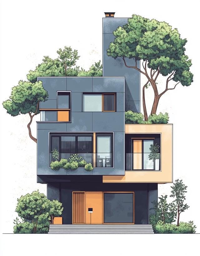 Modern Houses Coloring Book 20 House Coloring Pages Instant Download ...