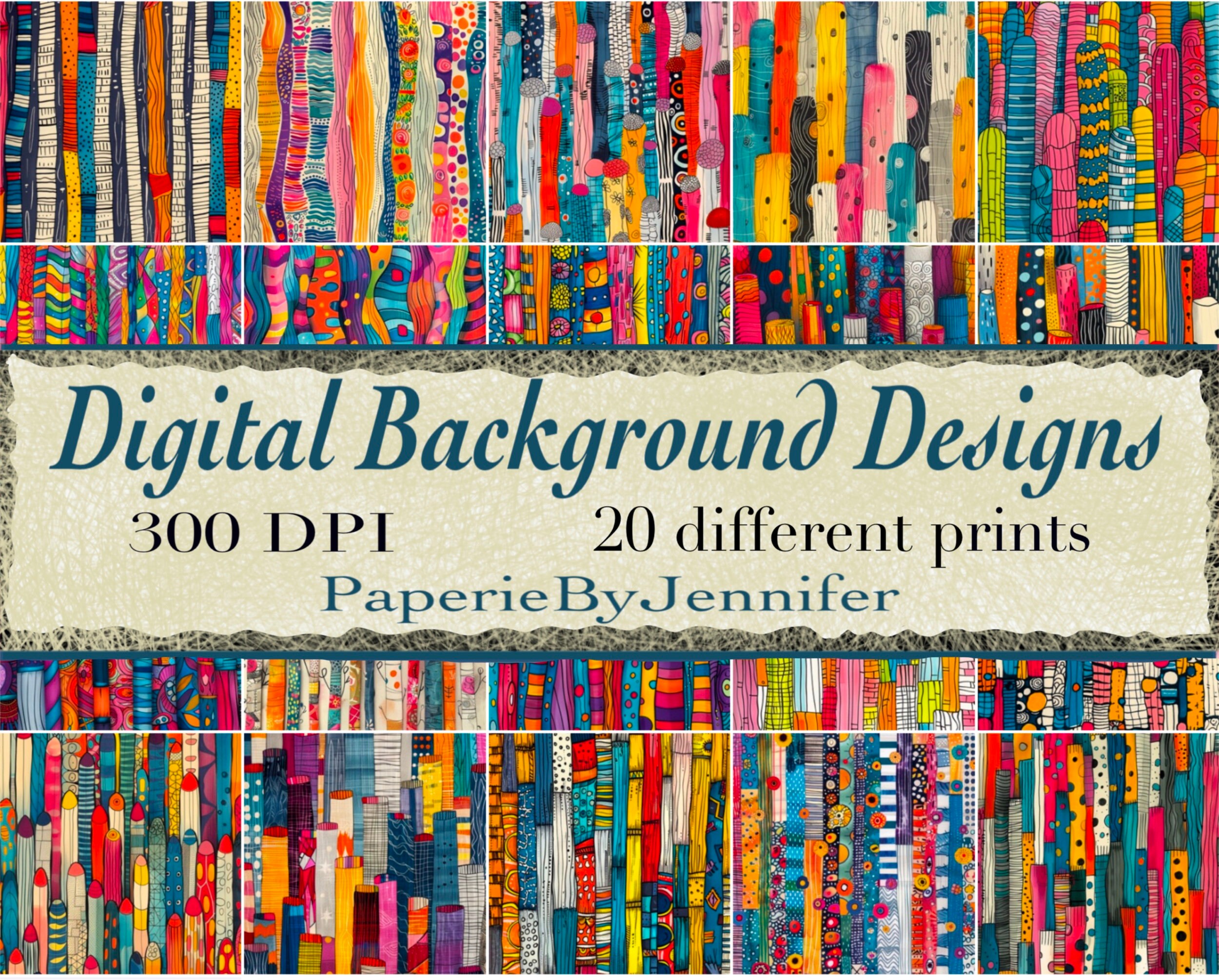 Abstract Line Art Columns Backgrounds 20 Designs Instant Download Line ...