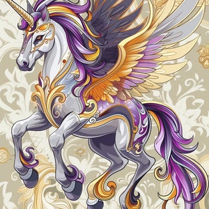 Pegasus Unicorn Coloring Book 20 Unicorn Coloring Pages Instant ...