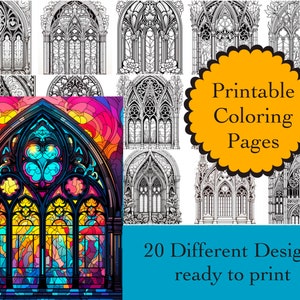 Cathedral Windows 20 Coloring Pages Cathedral Windows Printable Papers ...