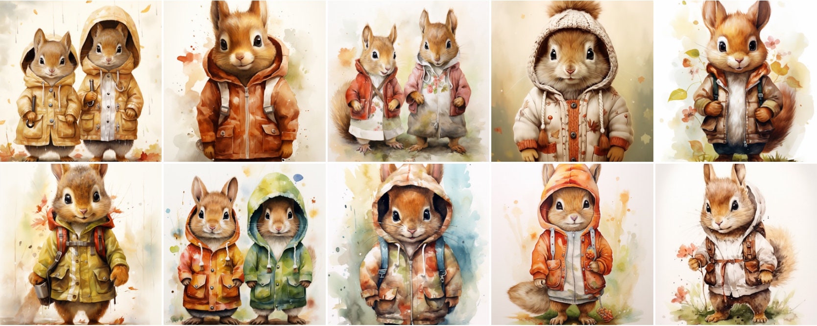 Squirrels Clipart 20 Designs Squirrels Images Instant Download ...