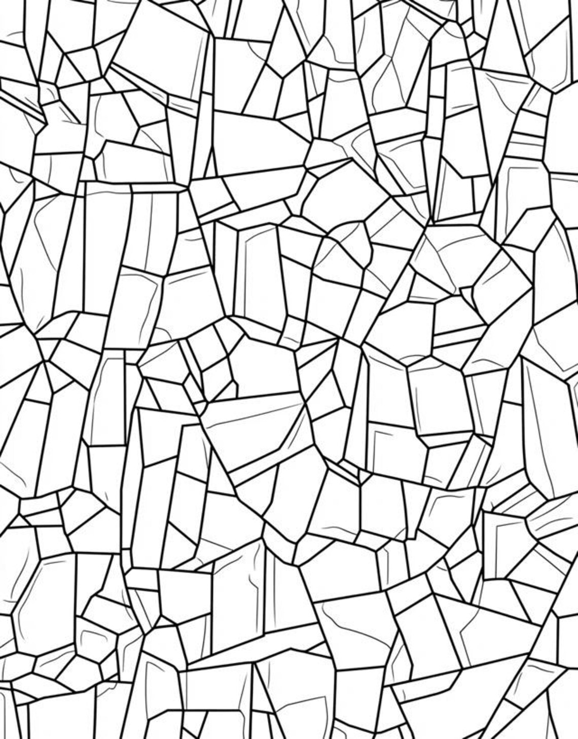Mosaic Coloring Book 20 Abstract Art Coloring Pages Instant Download ...