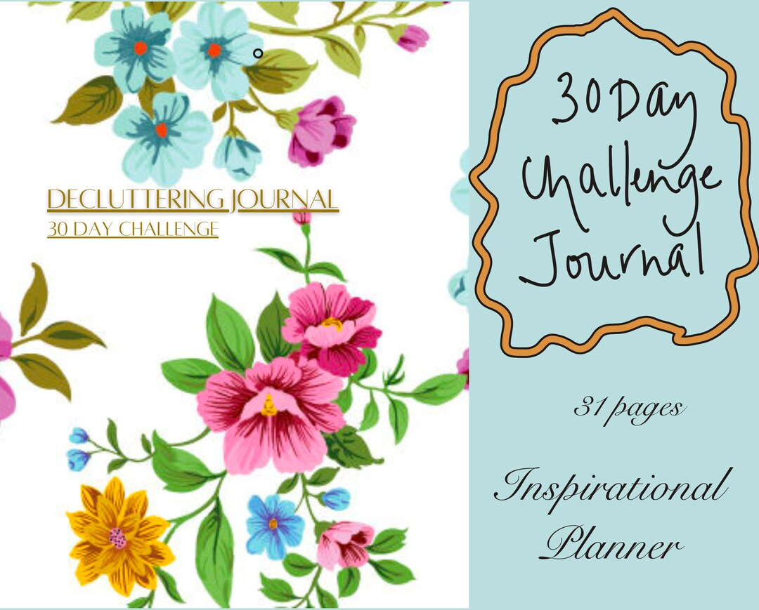 30 Day Decluttering Journal Planner Tracker Instant Download Printable ...