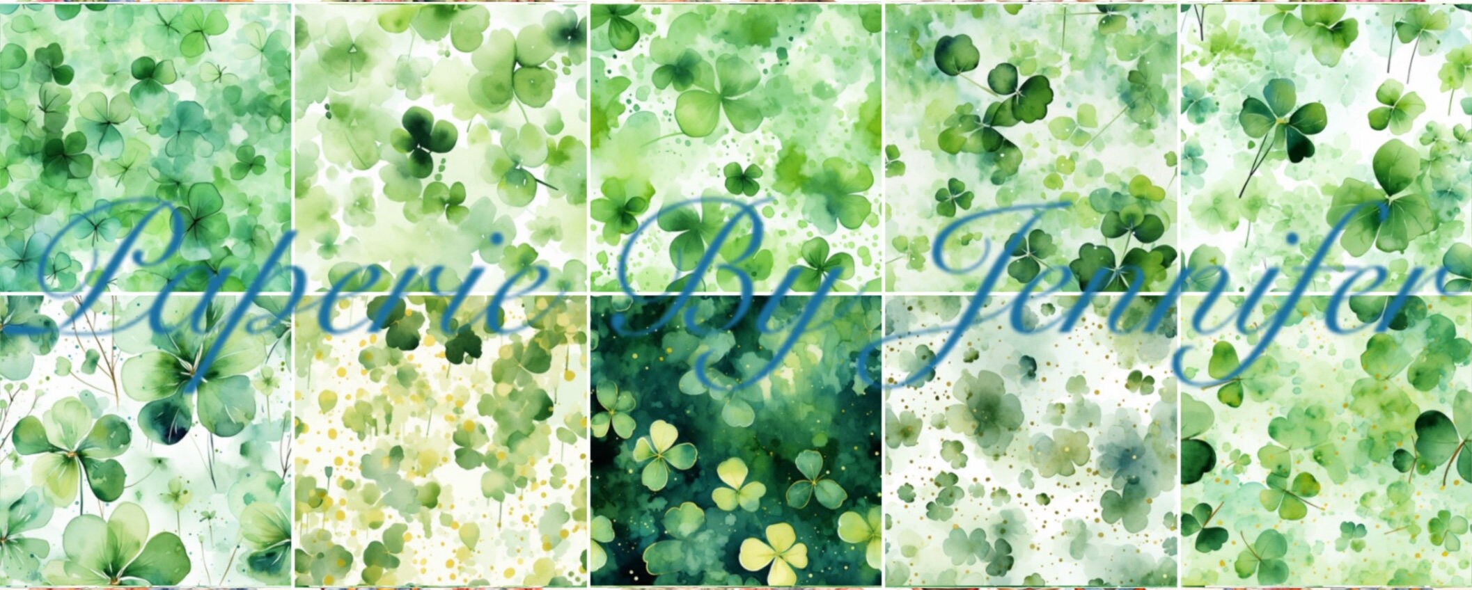 Shamrock Images 20 Shamrock Instant Download Printable Papers Clipart ...