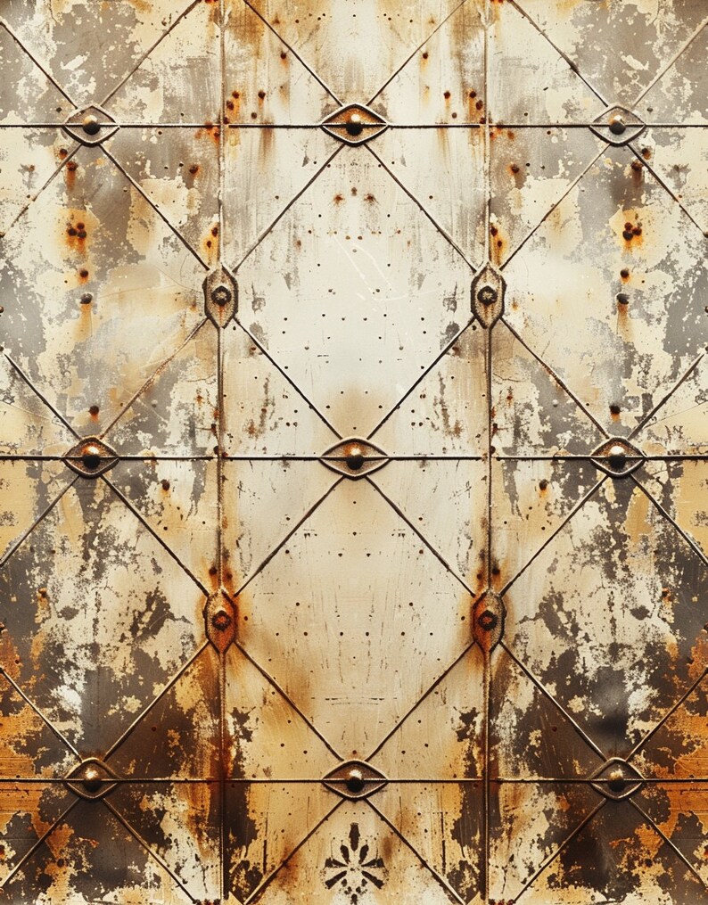 Rustic Tin Digital Paper: Metallic Tile Backgrounds (20 Designs ...
