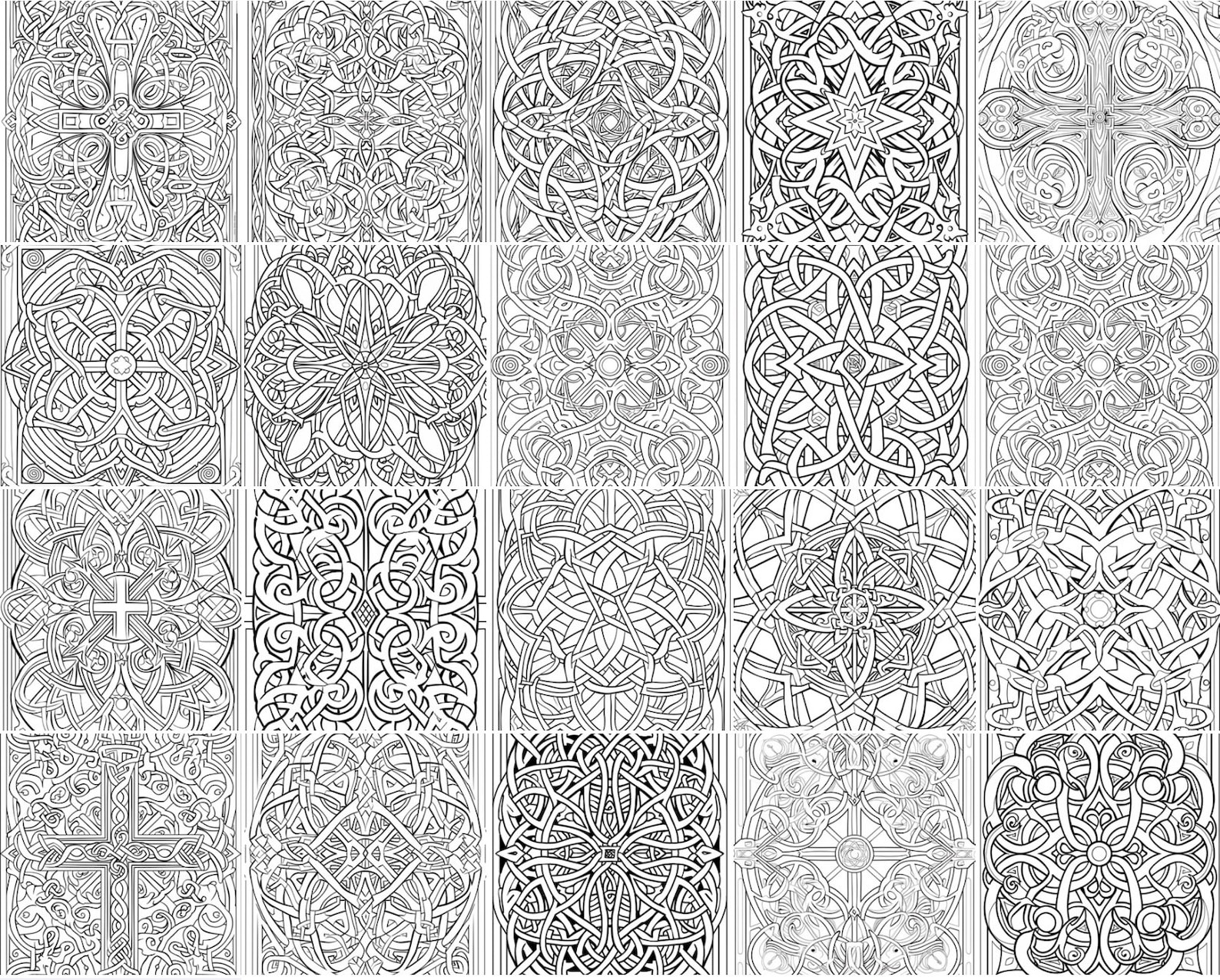 Celtic Design Coloring Book 20 Coloring Pages Instant Download Celtic ...