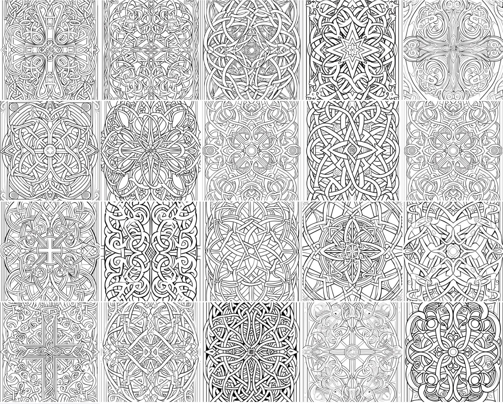 Celtic Design Coloring Book 20 Coloring Pages Instant Download Celtic ...