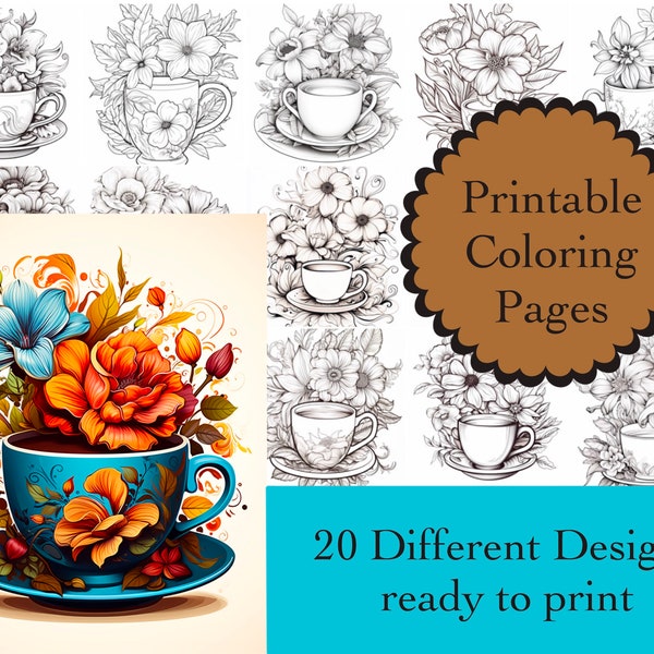 Floral Tea Cup - Etsy