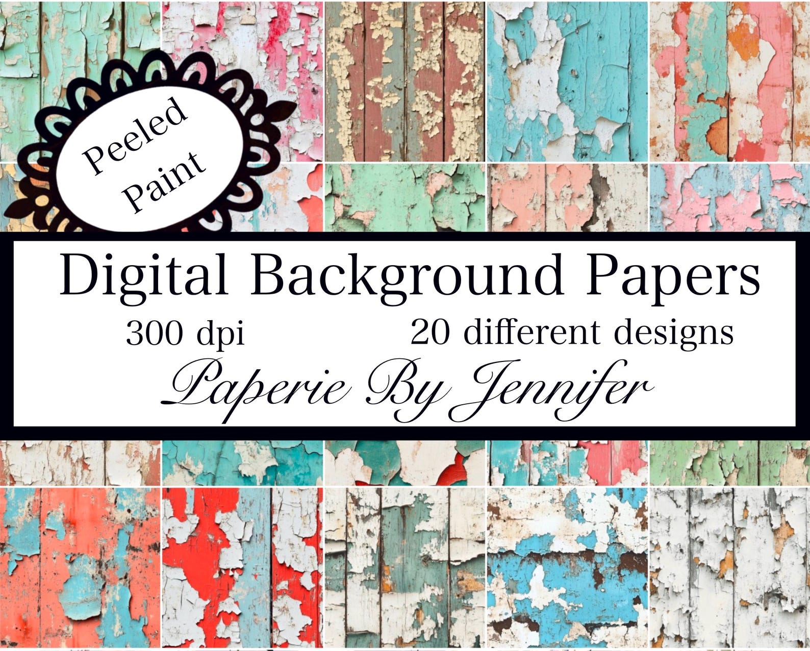 Peeled Paint Background 20 Backgrounds Instant Download Paint Texture ...