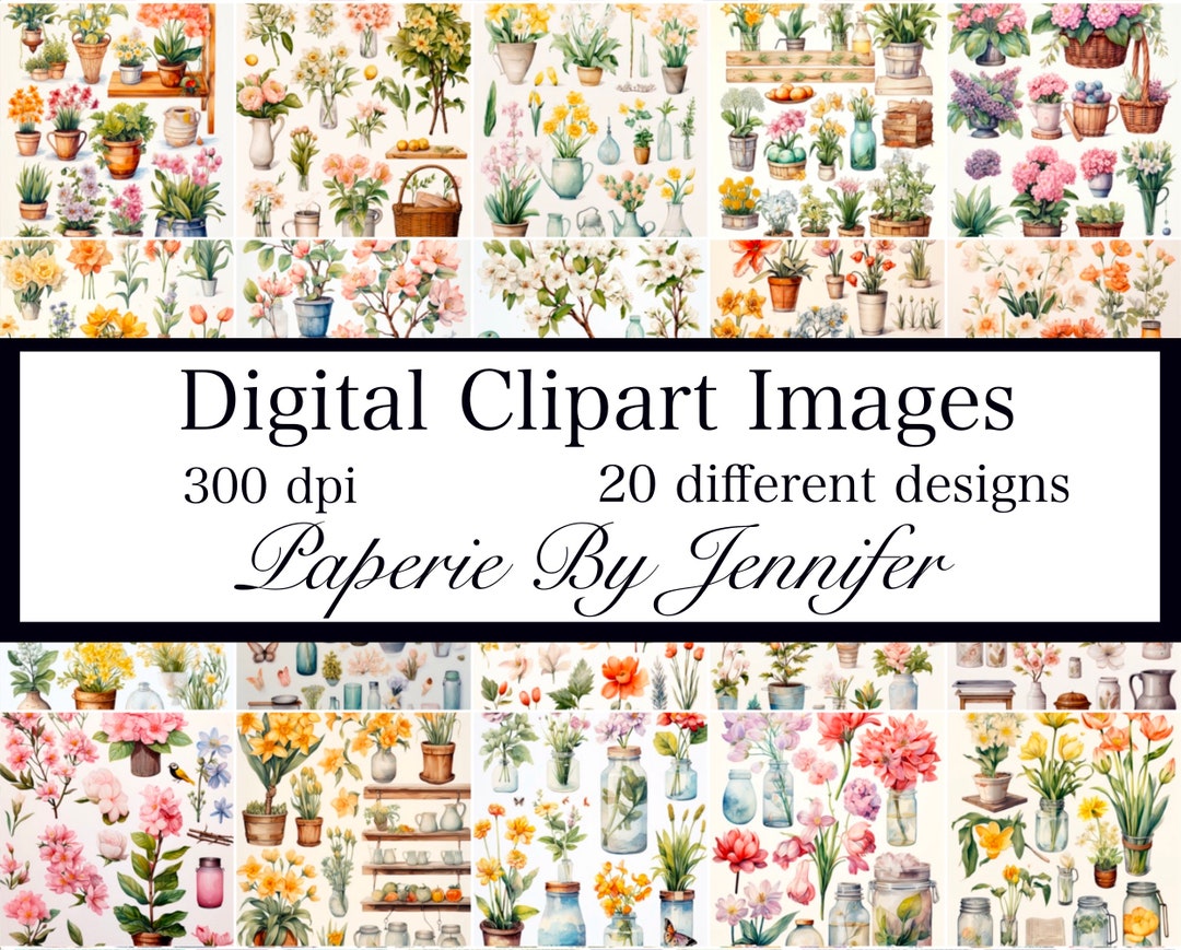 Spring Elements Clipart 20 Instant Download Spring Icons Clipart ...