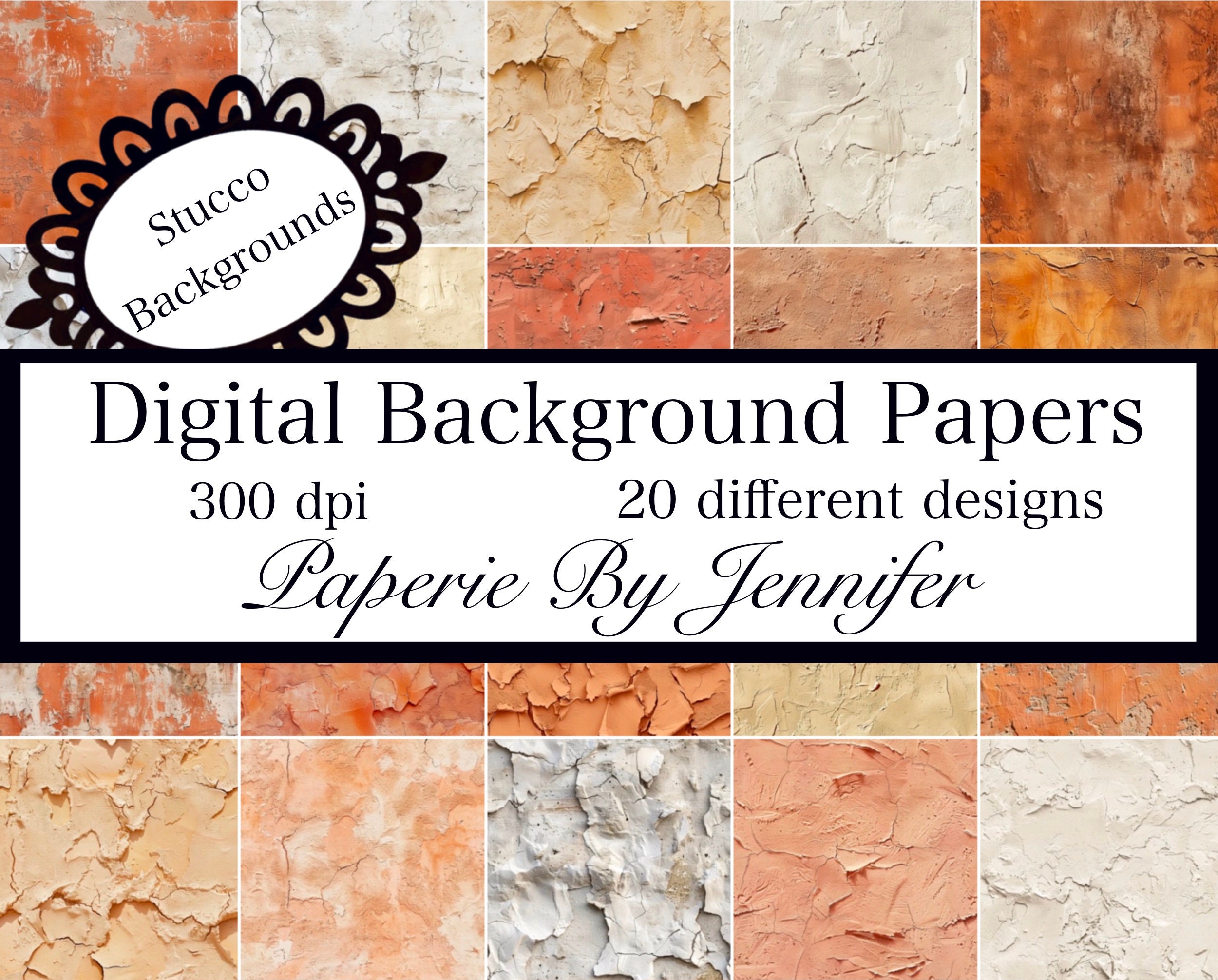 Stucco Images 20 Backgrounds Instant Download Paint Texture Papers ...