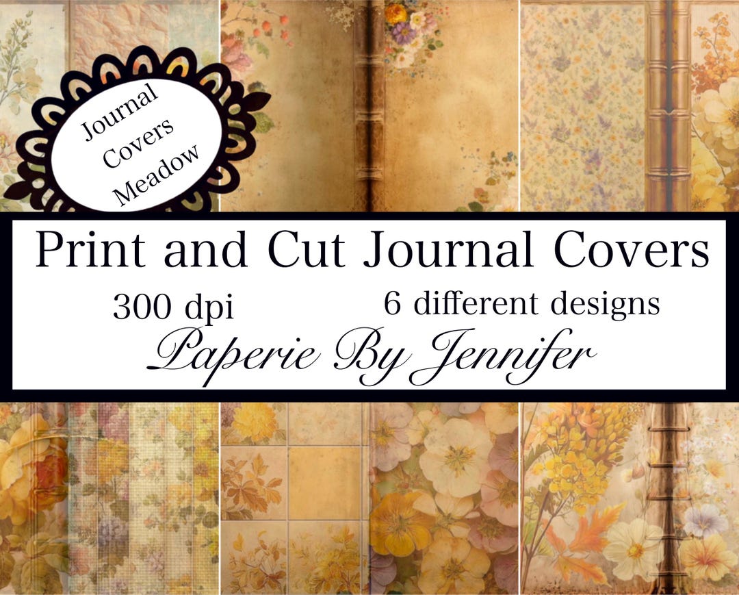 Meadow Journal Covers: Vintage Printable Ephemera Designs (digital ...