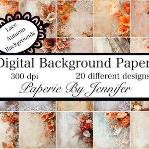 Fall Digital Papers Mega Bundle 10 Complete Packs Instant Download ...