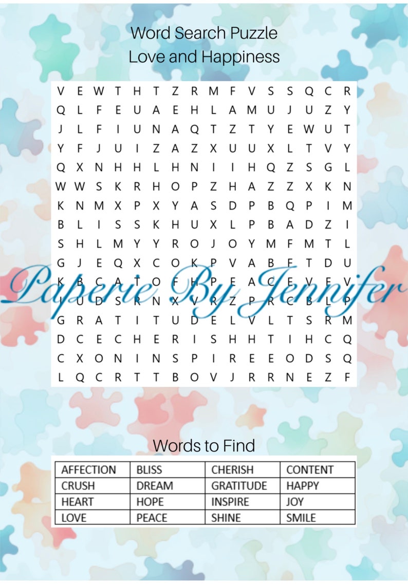 Instant Download 10 Word Search Puzzles Affirmations Encouraging ...