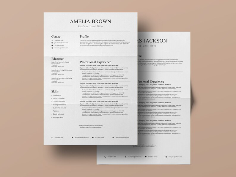 Elegant Resume ~ Complete With Icon Package & Setup Guide - Etsy