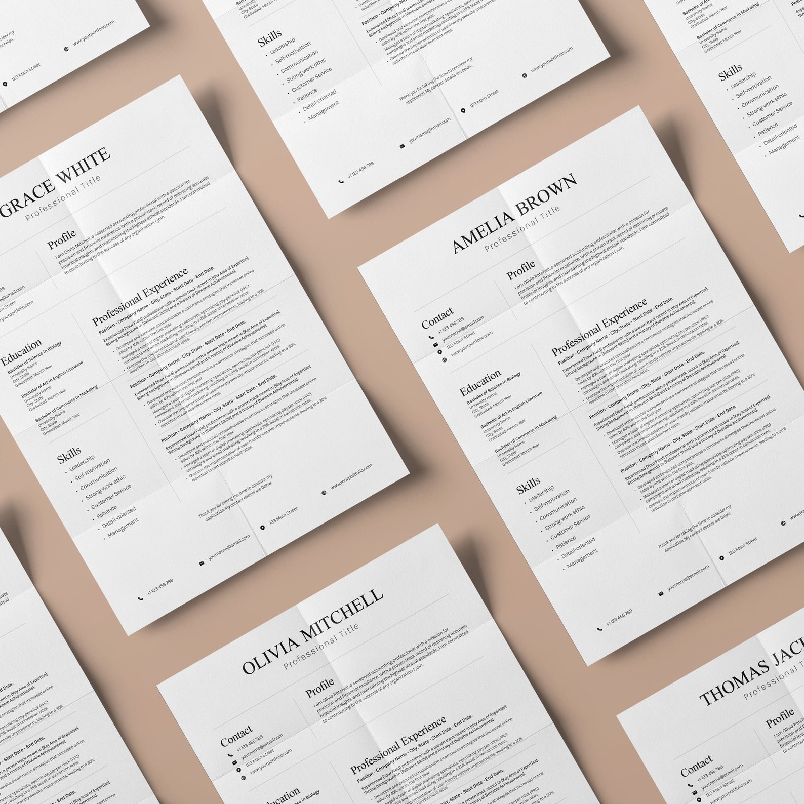 Elegant Resume ~ Complete With Icon Package & Setup Guide - Etsy