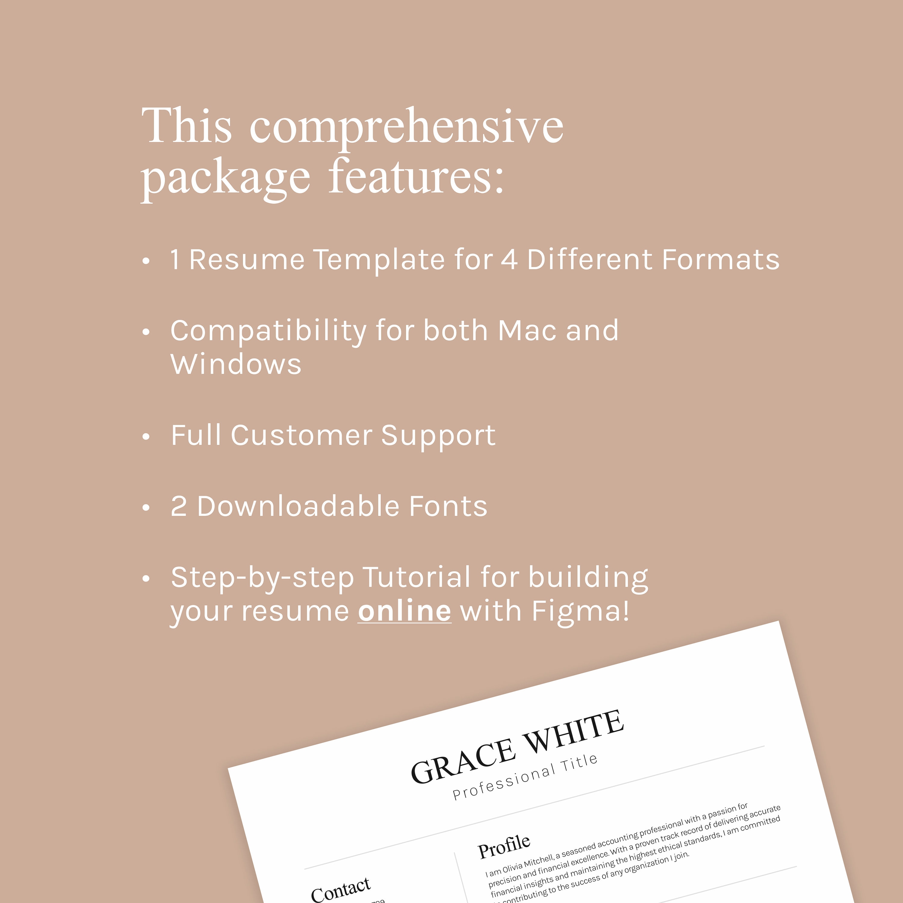 Elegant Resume ~ Complete With Icon Package & Setup Guide - Etsy