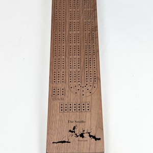 Personalized Epoxy River Cribbage Board | Custom Wood Game With Peg ...