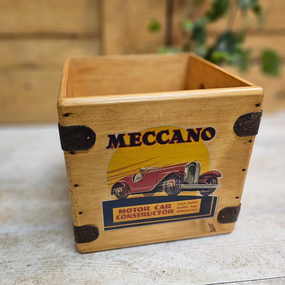 Meccano Storage Box Wooden Classic Car Toy Storage - Etsy UK