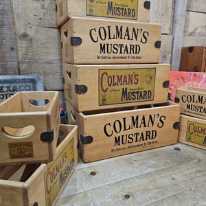 Colman's Mustard Box: Handmade Vintage Style Timber Crate - Etsy UK