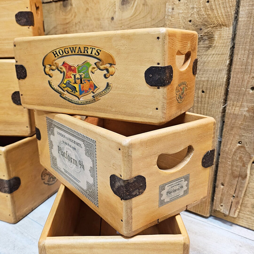Hogwarts Box Handmade Vintage Style Crate - Etsy UK