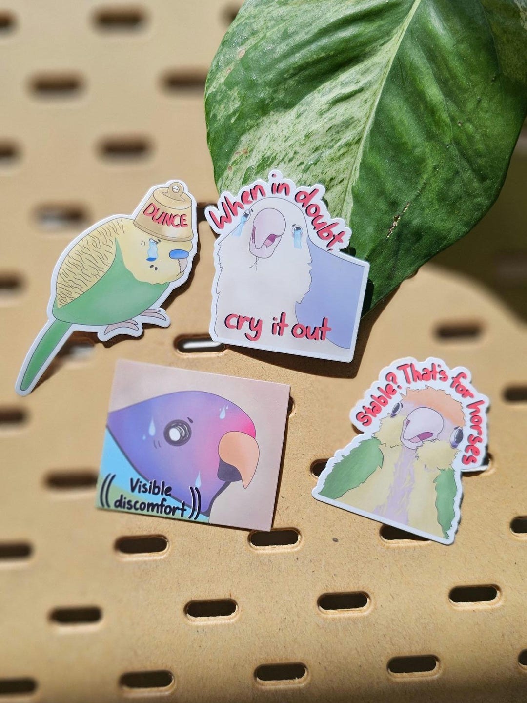 Mildly Stressed Bird Stickers | Die Cut | Waterproof Vinyl Sticker ...