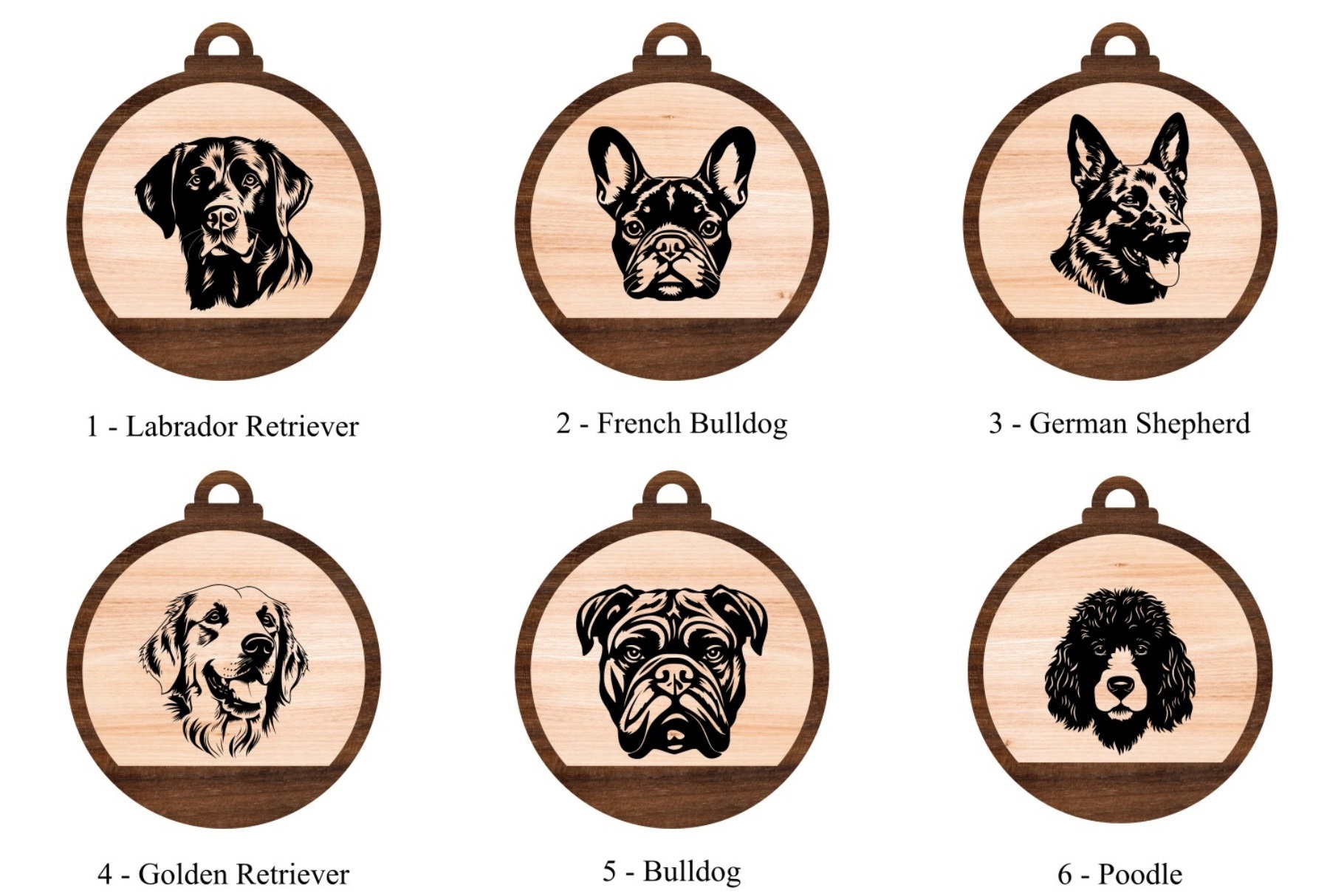Christmas Dog Ornaments 56 Custom Dog Breeds Laser Cut Svg - Etsy