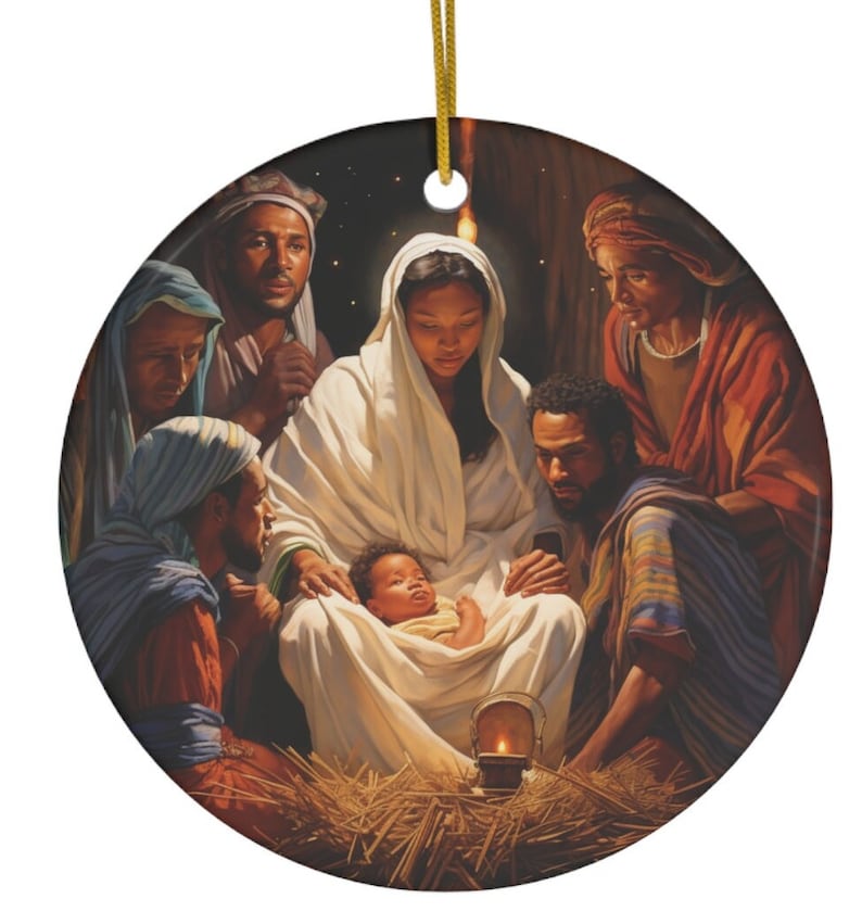 African American Nativity Scene Ceramic Ornament - Etsy