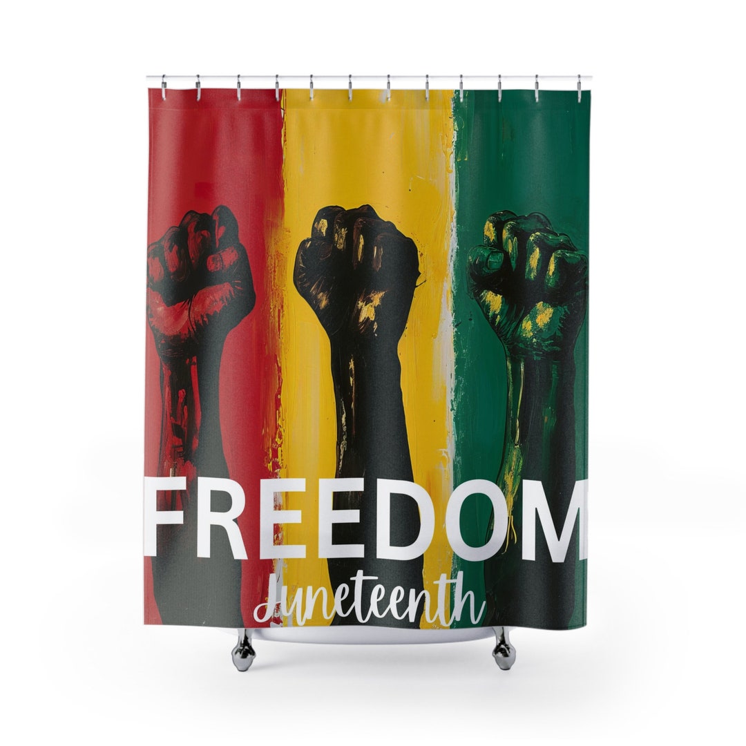 Freedom Juneteenth Polyester Shower Curtain - Black Woman - Melanin ...