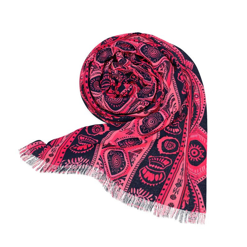 Light Scarf in Pink African Pattern African American Black History ...